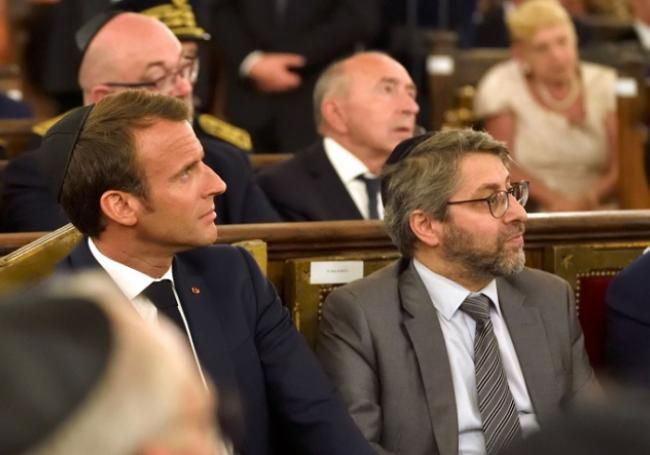 For first time a French President attends ceremony marking Jewish New ...